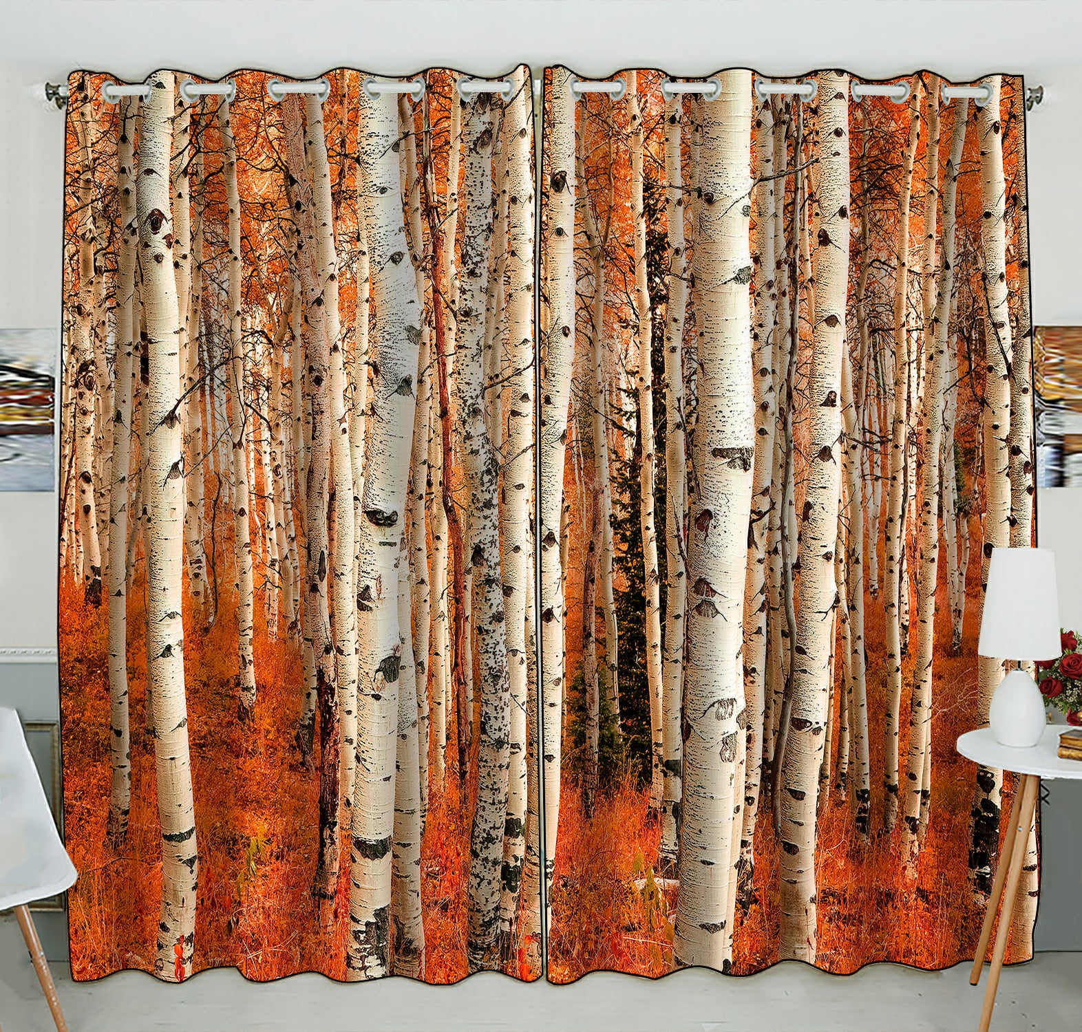 ECZJNT Fall color in an aspen glade Utah USA Blackout Window Curtain ...