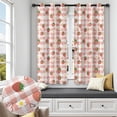 Strawberry and Heart Pink Pattern Blackout Curtains,Triple Weaved ...