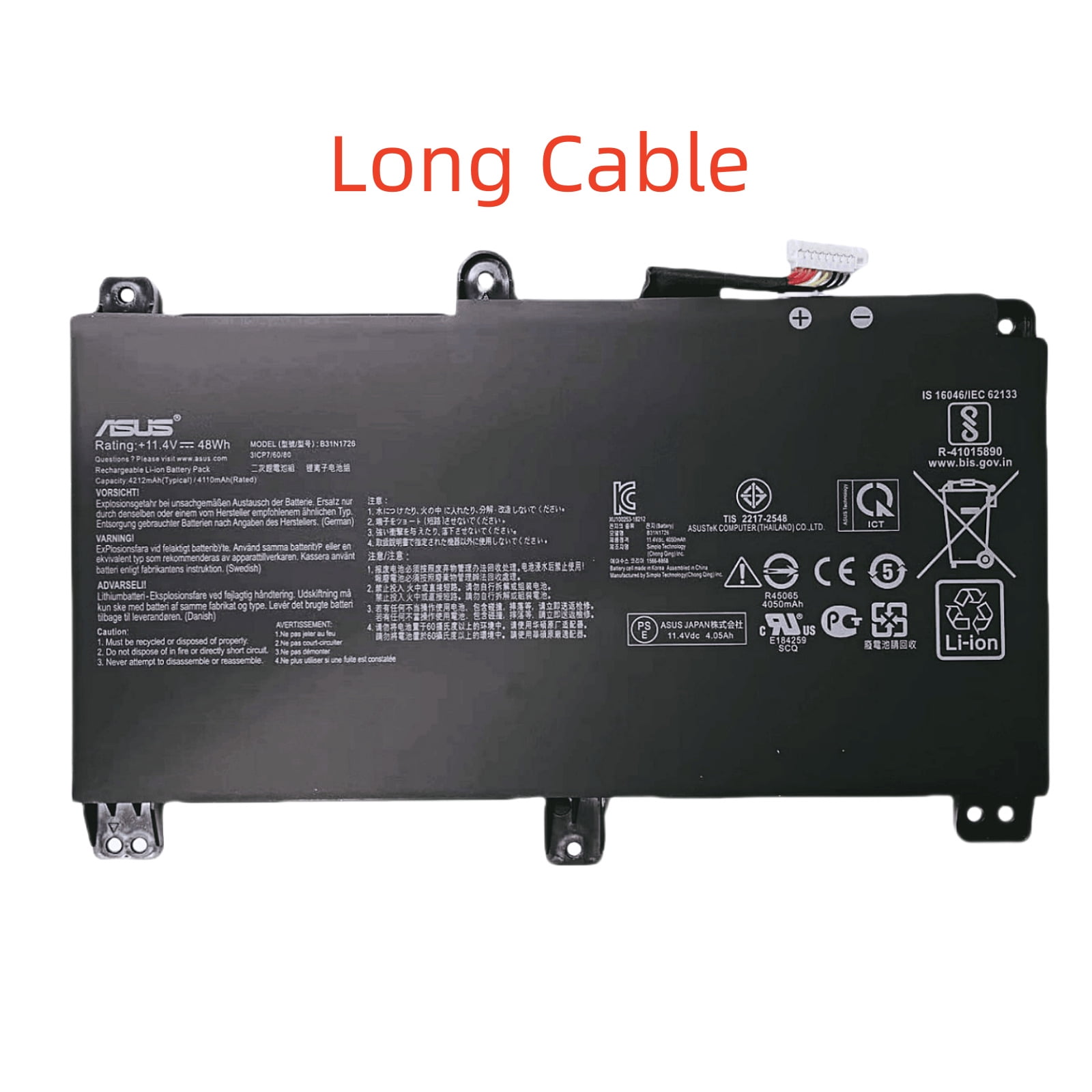 Click here for Genuine B31n1726 48wh Battery Replacement For Asus... prices