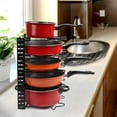 Vdomus Adjustable Cookware Storage Organiser, Pots and Pans Rack for ...