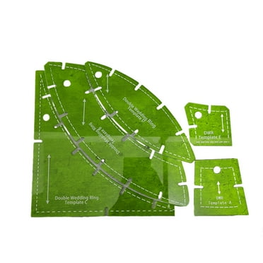 CutRite Double Wedding Ring Quilting Template with Slit'N Sew Method ...