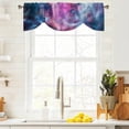 Colorful Nebulae Tie Up Valance Curtains Abstract Shiny Gradient Pink ...