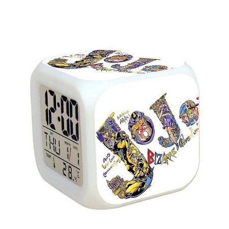 Jojo's Bizarre Adventure Thermometer Glowing Cube Alarm Clock Square ...