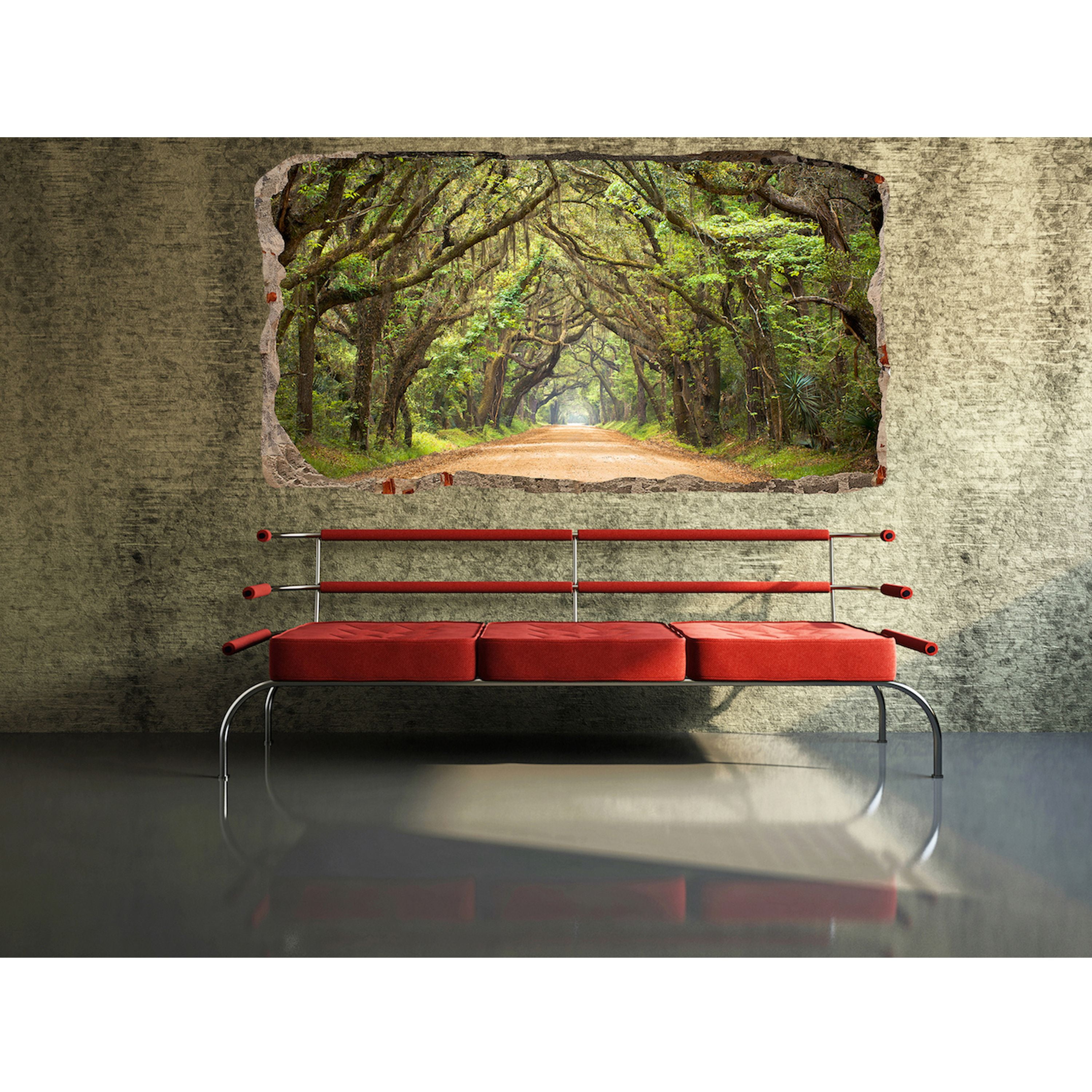 Startonight 3D Mural Wall Art Photo Decor Green Tunnel Tree Amazing ...