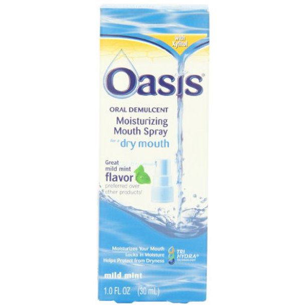 Oasis Oral Demulcent Moisturizing Dry Mouth Spray, Mild Mint, 1oz, 3 ...