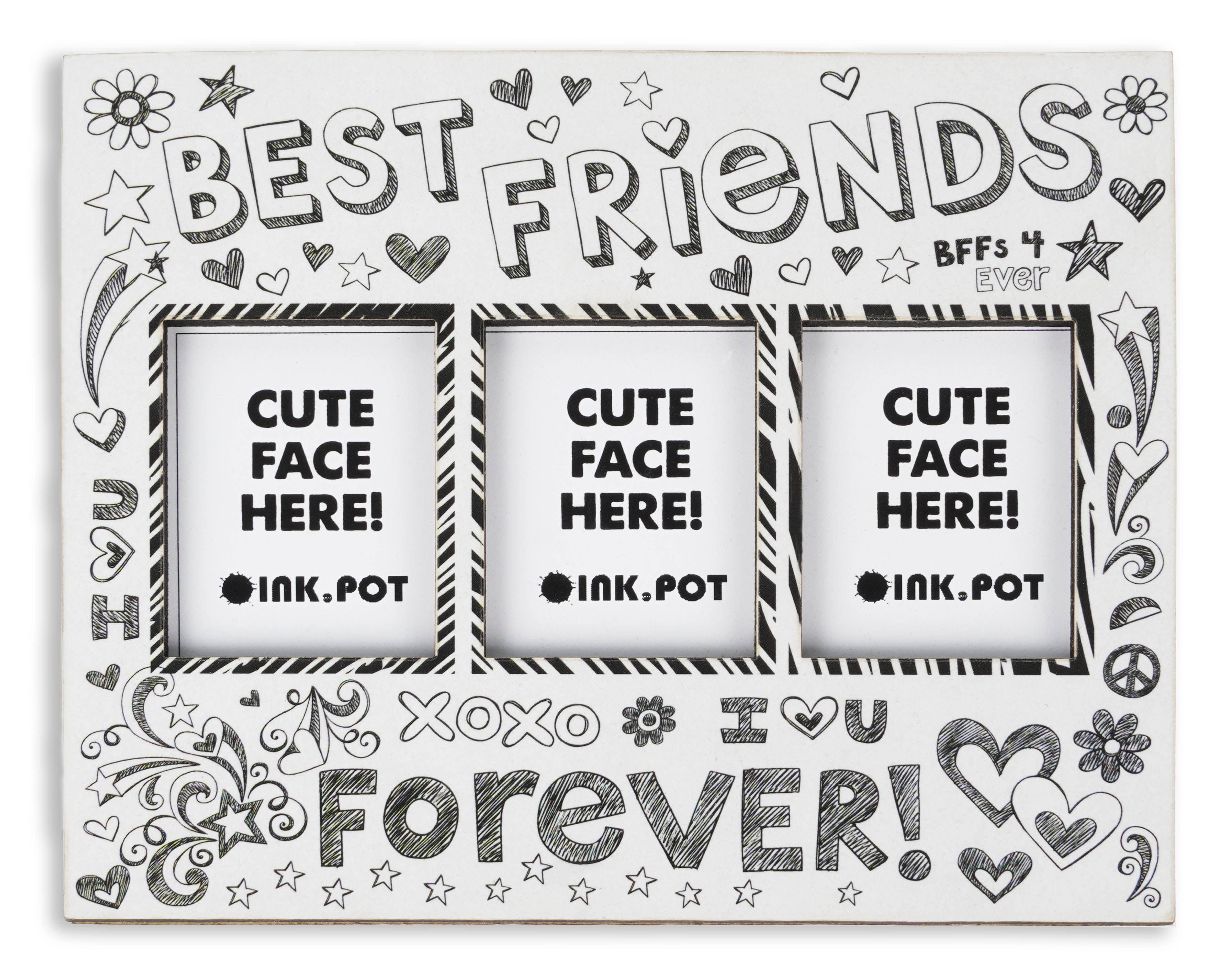 InkdotpotBest Friends Forever!PhotoMagnetFrame-MagneticPhotoFramesFor ...