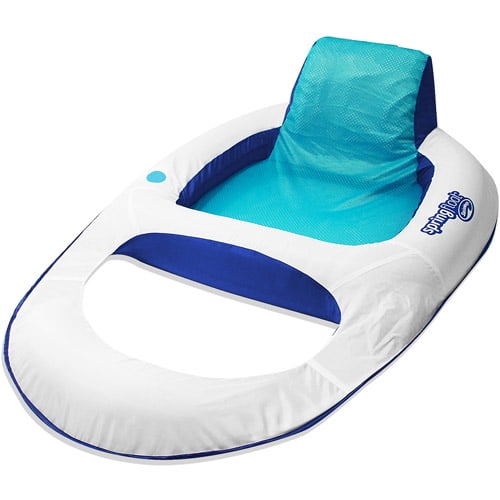 Swimways Spring Float Recliner White/blue - Walmart.com