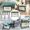 Ecomex Set of 4 Wood Luggage Rack with Laundry Bag, Folding Suitcase ...
