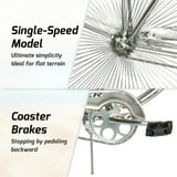 26" All Chrome Steel Classic Springer 140 Spokes Single Speed Stretch ...