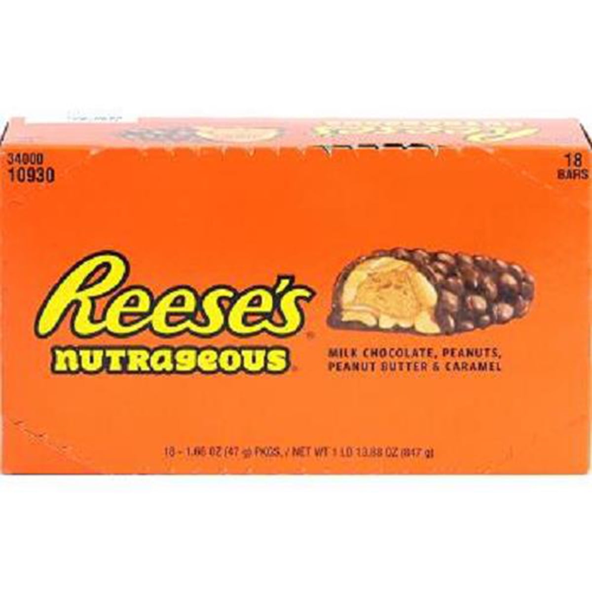 REESE'S NUTRAGEOUS Candy Bar (1.66-Ounce, Pack of 18) - Walmart.com
