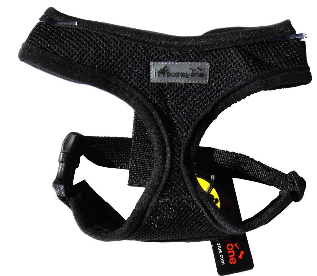 IPuppyone Adjustable Dog Soft Harness "Air Flex" Size:Small Color:Black ...
