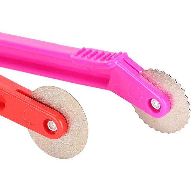 PEACNNG 2 Pieces Serrated Smooth Scribing Wheel, Professional Stitch Marking Spacer for Sewing ...