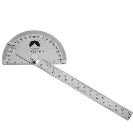 Maoww Stainless Steel Protractor Round Head Rotary Goniometer 180 ...
