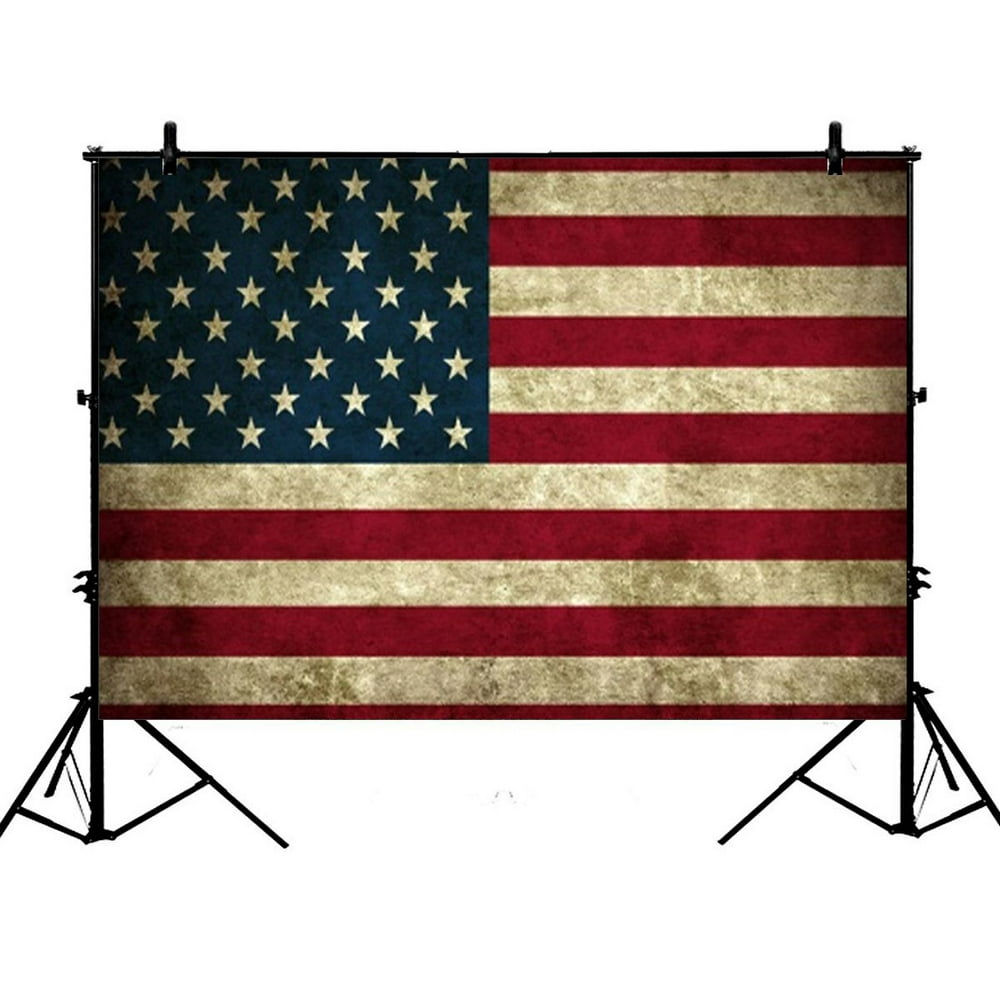ZKGK 7x5ft American Flag Polyester Photography Backdrop For Studio Prop ...