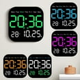 Large Screen LED Digital Wall Clock Humidity Dual Alarm Smart ...