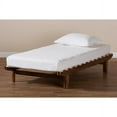 Free Shipping! Hiro Contemporary Walnut Finished Wood Bed Frame ...