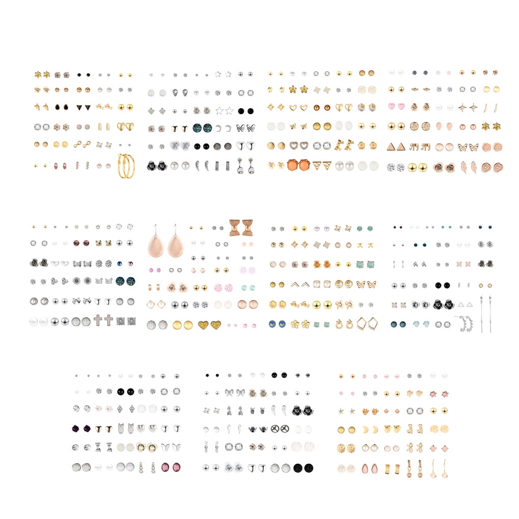 Click here for Unbranded Studs Earrings Set Rhinestone Piercing E... prices