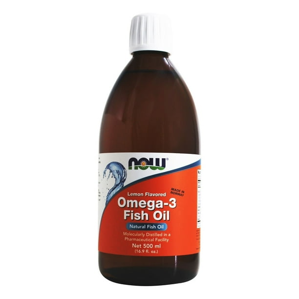 NOW Foods - Omega-3 Fish Oil Lemon Flavored - 16.9 fl. oz. - Walmart.ca