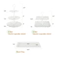 3 Tier Biodegradable-Grey Cake Stand Holder 10-Piece Dessert Table ...