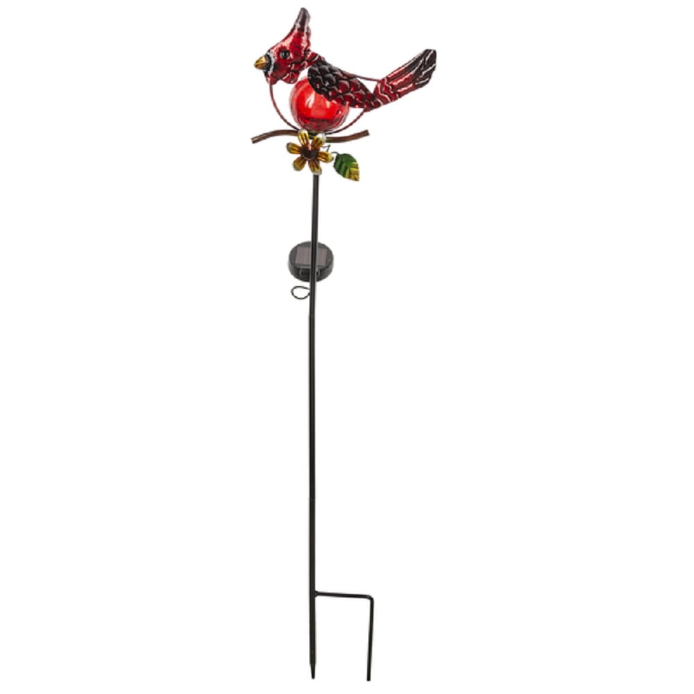 Cardinal Solar Light Up Garden Stake Outdoor Decoration 40 Inch New ...
