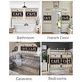 Cafe Words on Black Background Short Blackout Curtains 30 Inch Long ...