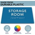 ADA CENTRAL SIGNS - 6" X4" Storage Room Sign - Tactile Graphics Grade 2 ...