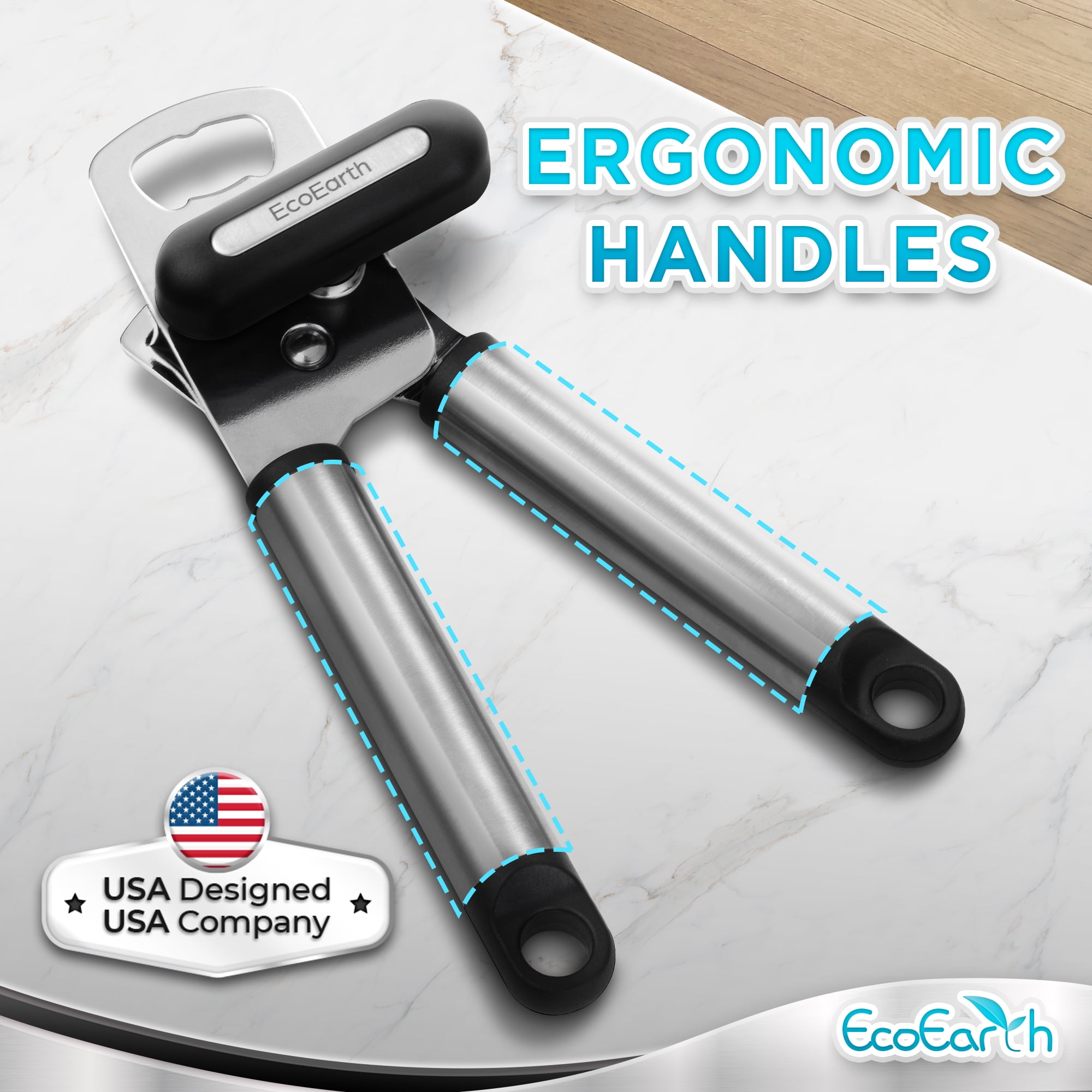 EcoEarth Heavy-Duty Manual Hand Can Opener, Easy Turn Knob Bottle ...