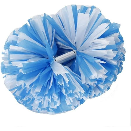 IGUOHAO 10 pcs Plastic Cheerleading Pom Poms for Kids with Handle Matte ...