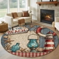 6ft Round Rug Vintage Nautical Area Rugs for Living Room Bedroom ...