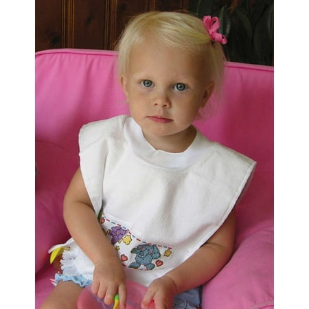 Velour Toddler Pullover Bib 14 Count 12"X19.5"-White - Walmart.ca