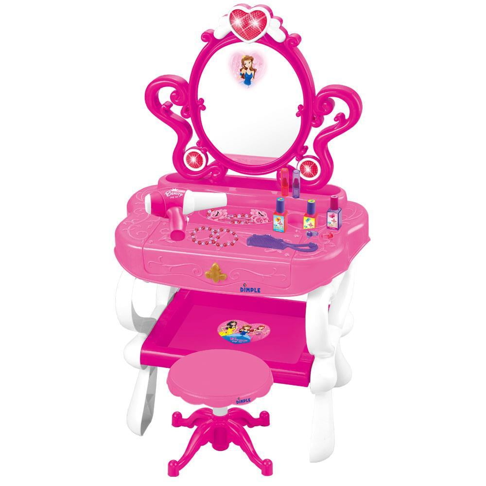 Princess Vanity Set with 16 Fashion & Makeup Accessories, Functional ...