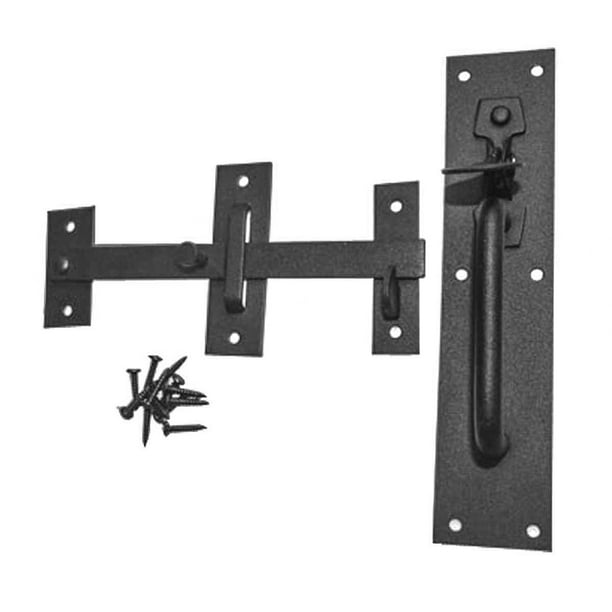 Renovator's Supply Black Wrought Iron Door Latches Thumb Lock Two Sided ...