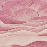Rose Garden - Flower Shaped Rug - Pink - Handmade - Handcarved Design ...