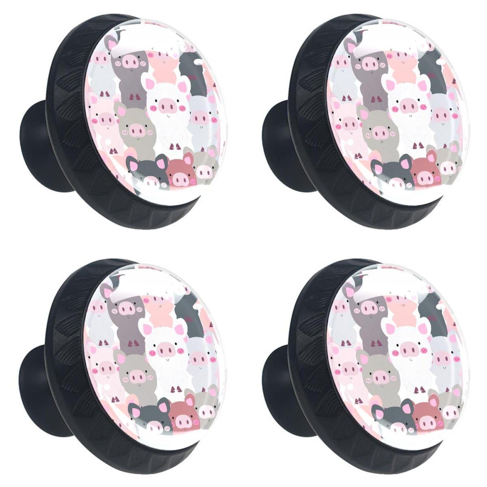 4 Pcs Pig Animals Knobs for Kitchen Cabinet Cupboard Dresser Bookcase ...