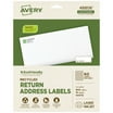 Avery Printable Inkjet & Laser Mailing Address Labels, 1-1/3" x 4", (2 ...