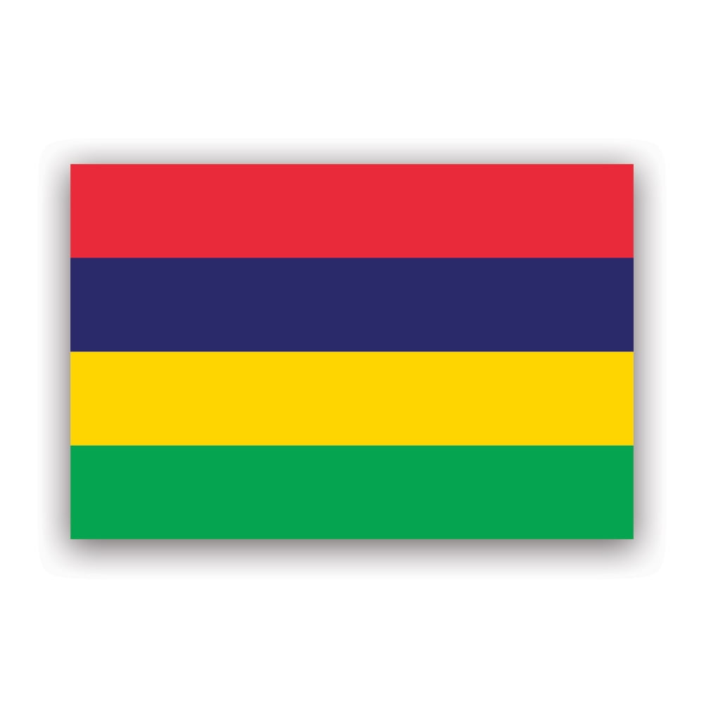 Mauritian Flag Sticker Decal - Self Adhesive Vinyl - Weatherproof ...