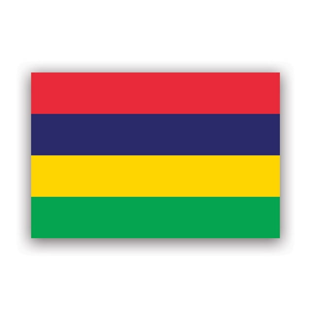 Mauritian Flag Sticker Decal - Self Adhesive Vinyl - Weatherproof ...