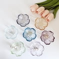 ACDANC Flower Jewelry Tray,Ring Dish Trays,Decorative Cute Blue Glass ...