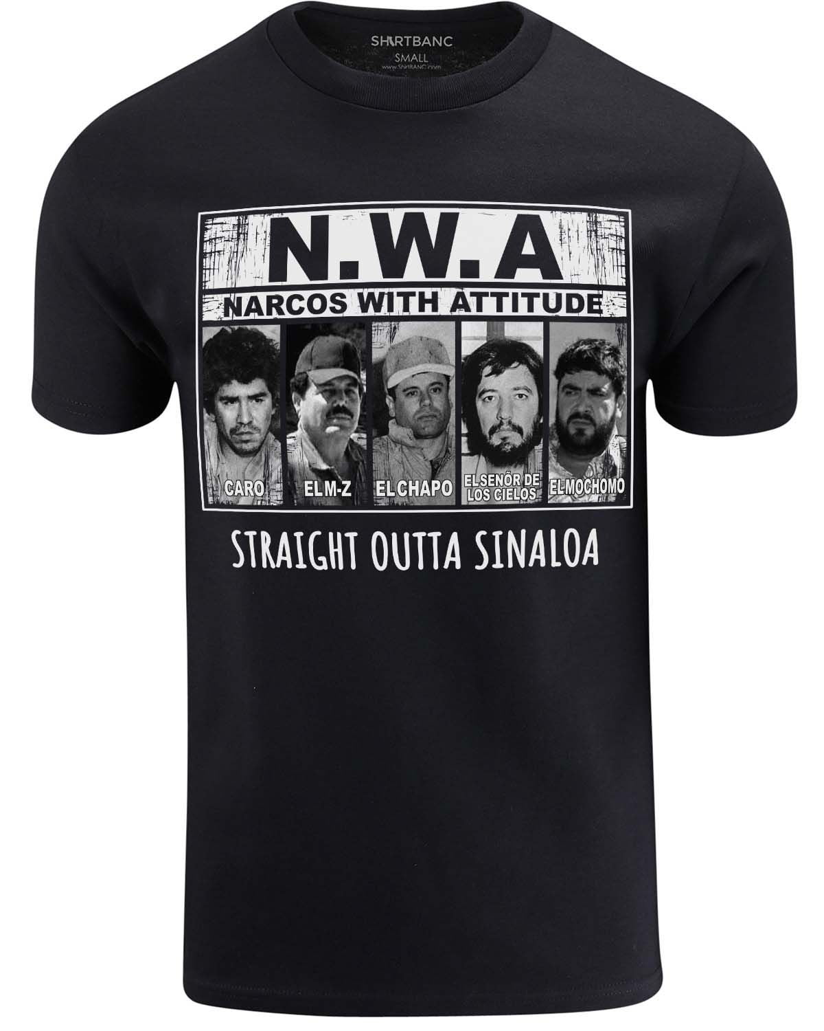 ShirtBANC Cartel Mens N.W.A. Narcos With Attitude Shirt Straight Outta ...