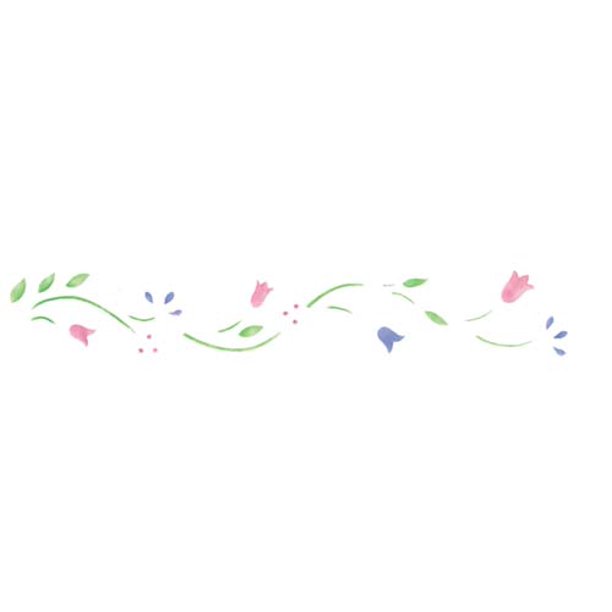 Small Colonial Floral Wall Stencil SKU #468 by Designer Stencils ...