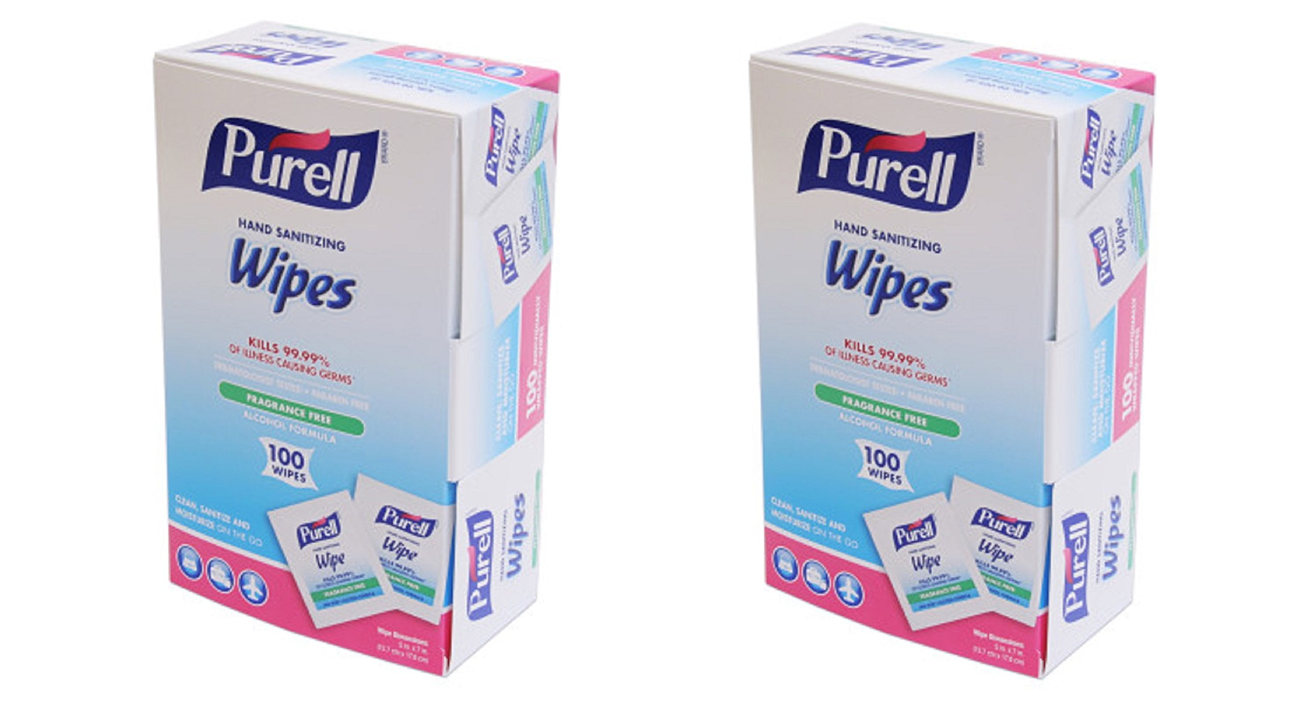 Toallitas desinfectantes para manos GOJO PURELL 5 x 7 cm, 100 unidades ...