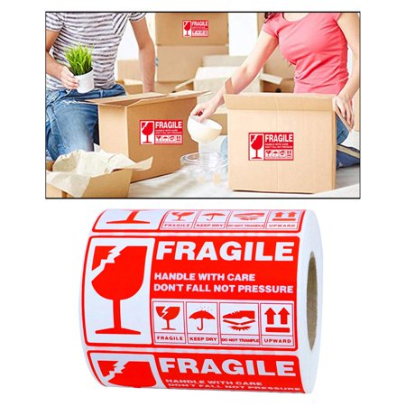 Fragile Stickers HANDLE Goods Shipping Labels Adhesive Sign | Walmart ...
