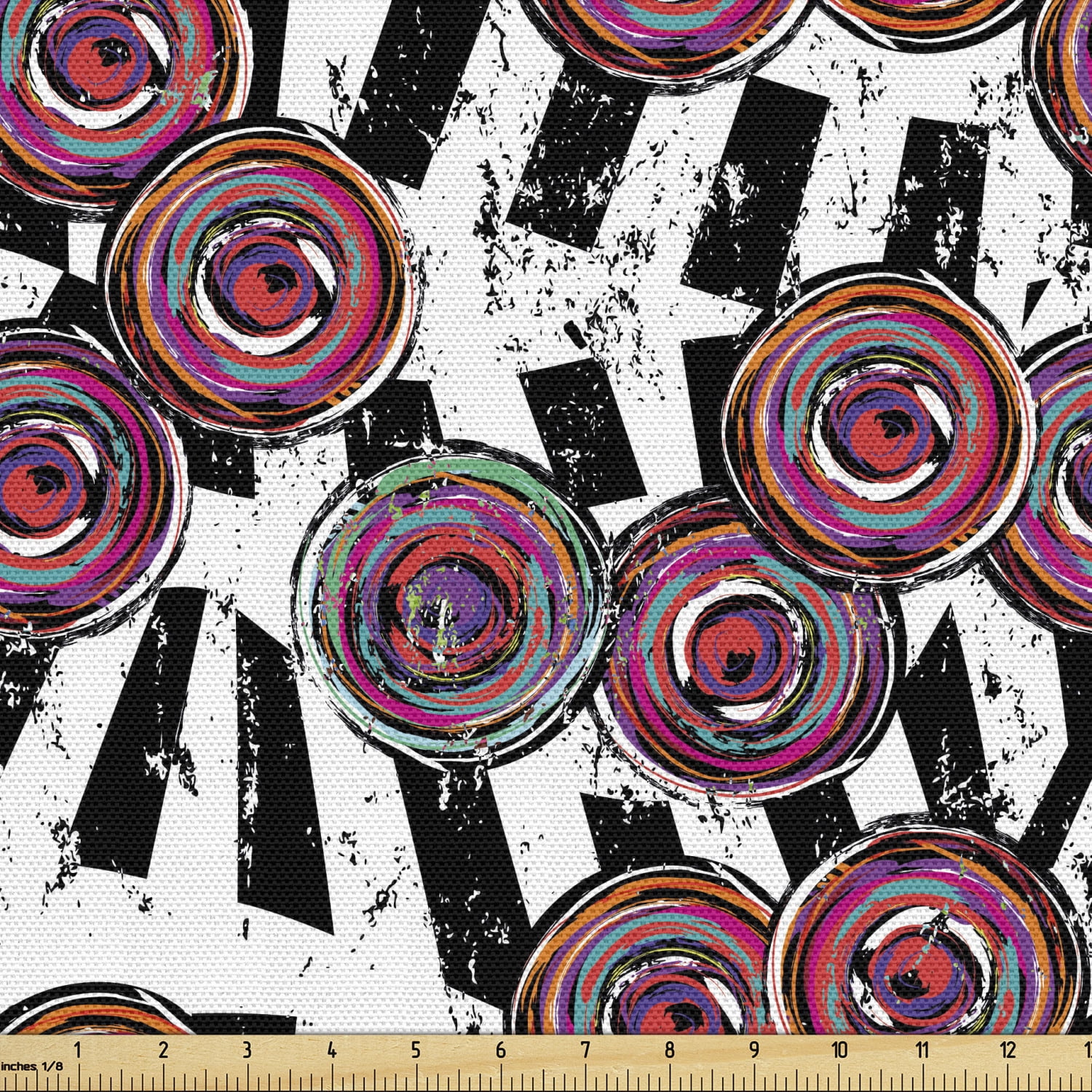 Abstract Fabric by the Yard, Musical Keyboard Instrument Intertwined ...