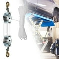 yotijay Rope Pulley Hoist for Heavy Lifting Block and Tackle Pulley ...