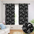 Butterfly and Moon Gothic Pattern Blackout Curtains,Triple Weaved ...
