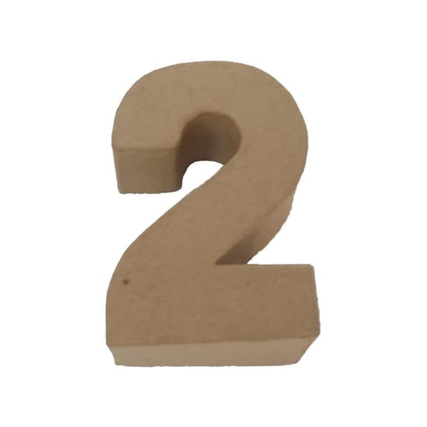 PA Paper Mache 4" Number 2 Kraft - Walmart.com