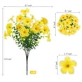 Artificial Petunias Yellow 20-Pack UV Resistant Faux Silk Outdoor Home ...