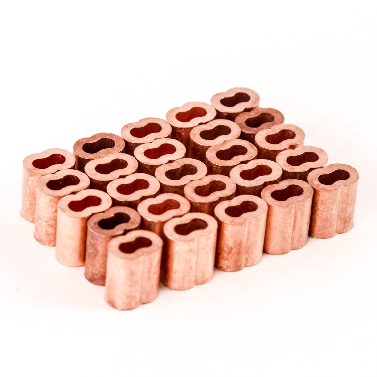 Red Hound Auto 25 Ferrules Only Copper Swage Cable Wire Snare Double ...