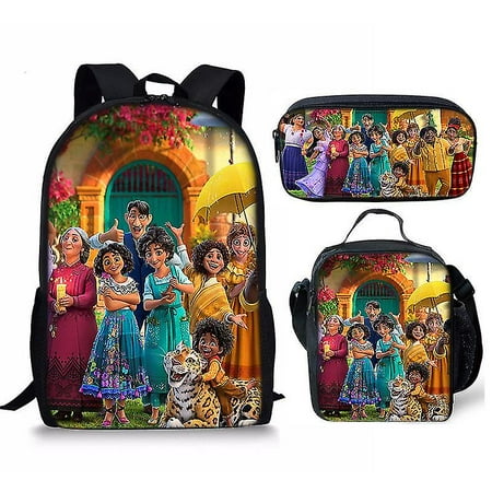 Magic Full House Encanto Student Schoolbag Cartoon Anime Lunch Bag Pen ...