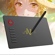 Monoprice 10 x 6.25-inch Graphic Drawing Tablet (4000 LPI, 200 RPS ...